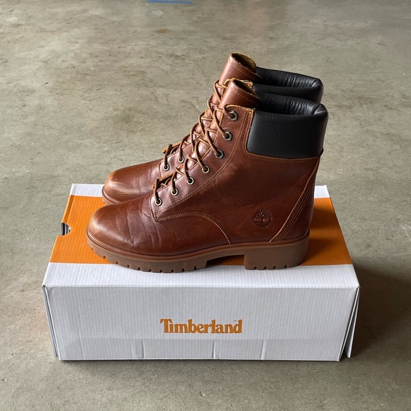 Timberland | Shoes | Timberland Jayne 6 Laceup Loggerhiker Brown Leather Waterproof Boots 8 ...